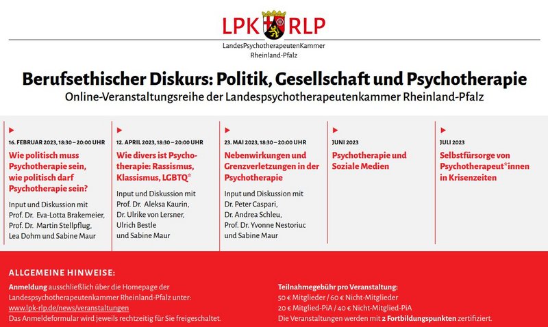 LPK RLP: Neue Online-Veranstaltungsreihe der LPK RLP zum ...